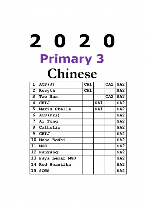 Primary 3 P3 Exam Papers Chinese cum HCL + Free 2010-2023 past year ...