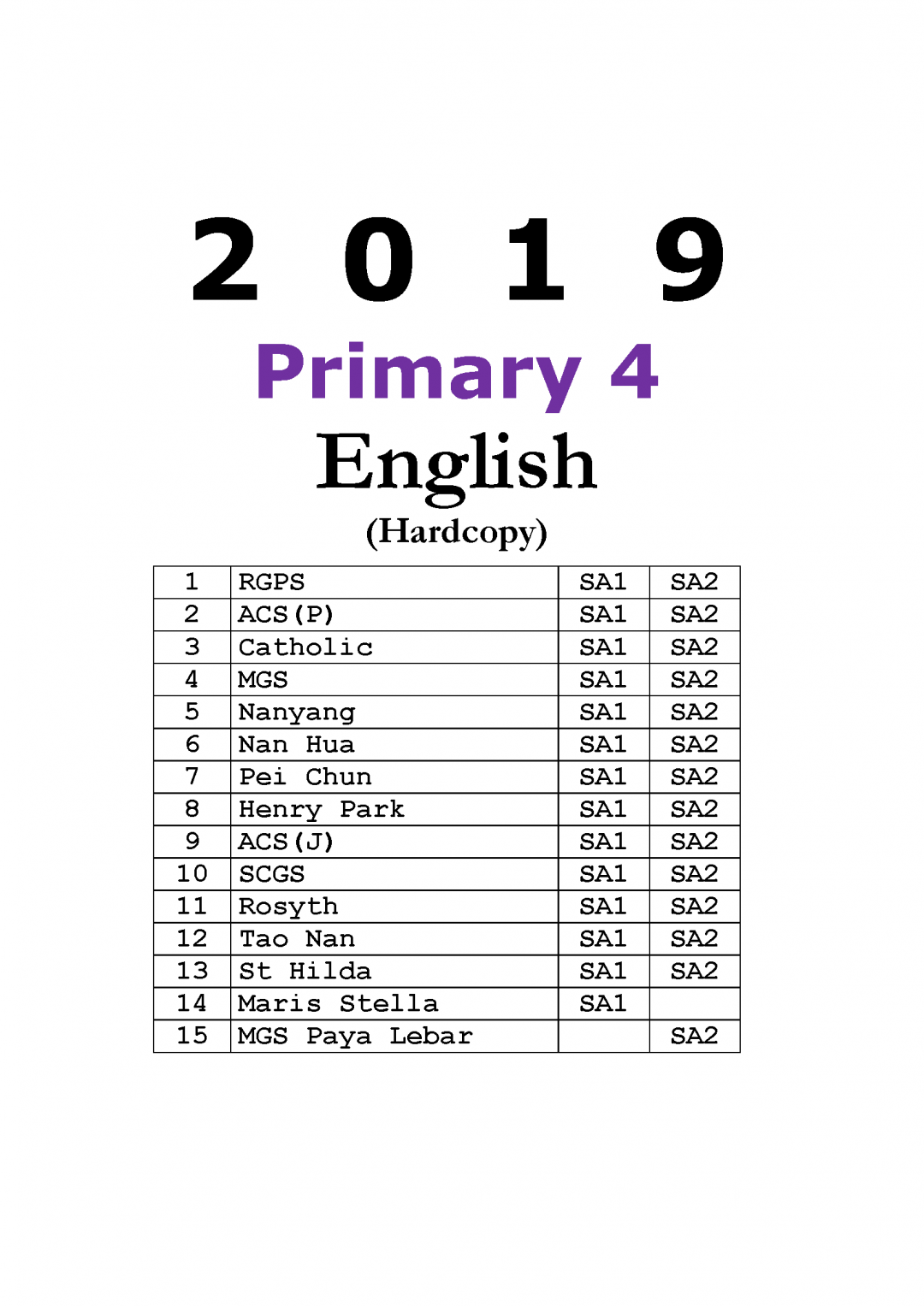 2019 Primary 4 English Exam Papers (hardcopy) + FREE past year paper ...