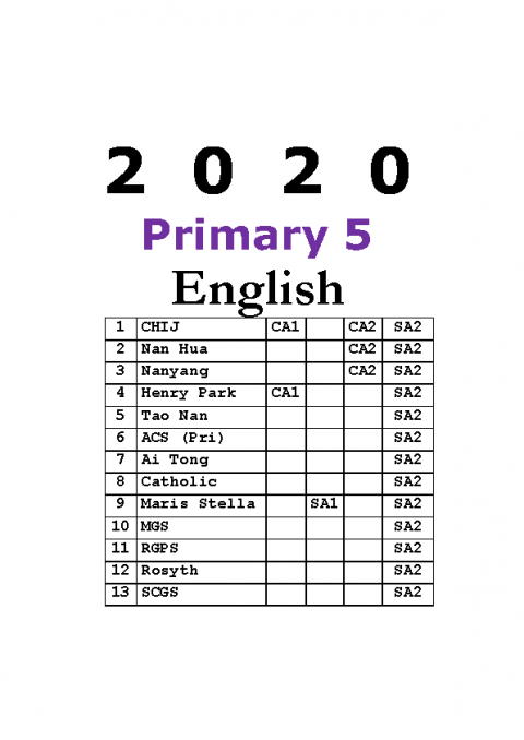 2020 Primary 5 English Exam Papers (hardcopy) + FREE past year paper ...